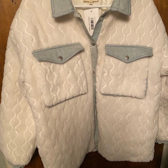 Fantastic Fawn | Jackets & Coats | Fantastic Fawn White And Blue Teddy ...